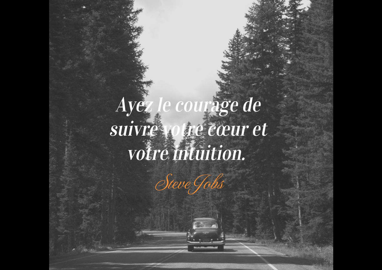 Citation de Steve Jobs / Steve Jobs’ Quote – Intuition – BUSANIENNE